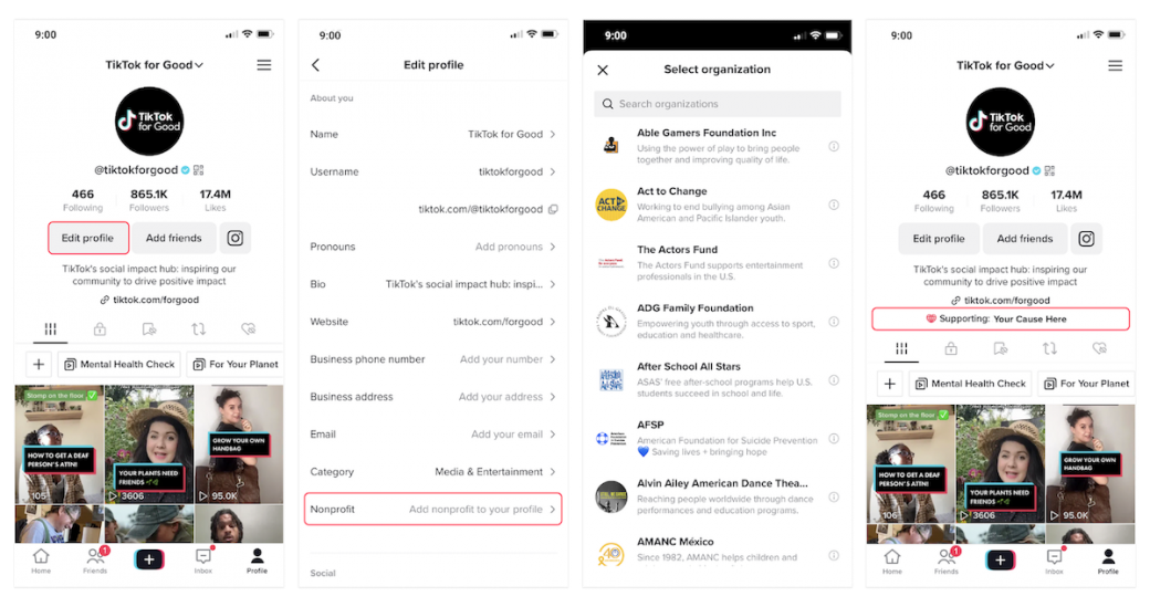 Implementing donation tools | TikTok for Good