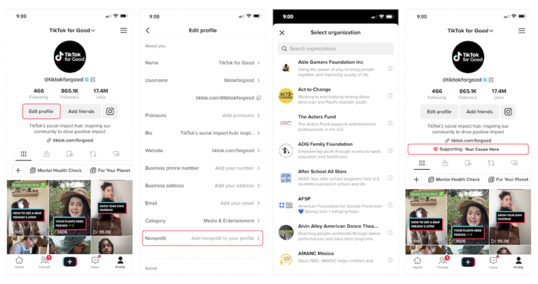 Implementing donation tools | TikTok for Good